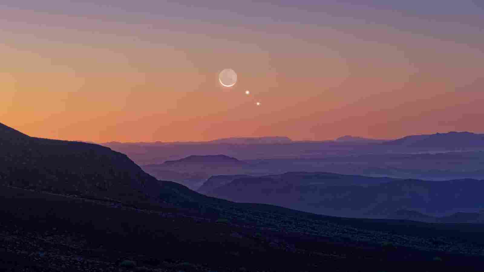 Venus Shines Beside the Moon: Rare Triple Conjunction Dazzles the Dawn ...